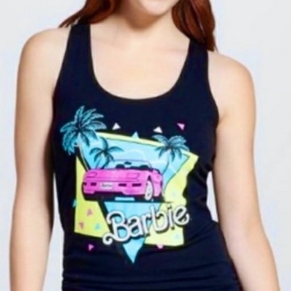 Tops | Barbie Grapic Black Tank Top Size Xs | Poshmark
